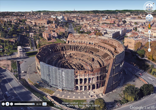 The Roman Colosseum with Google Earth Tours | Teaching Resources