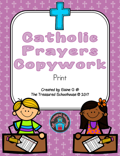 Catholic Prayers Copywork - Print | Teaching Resources