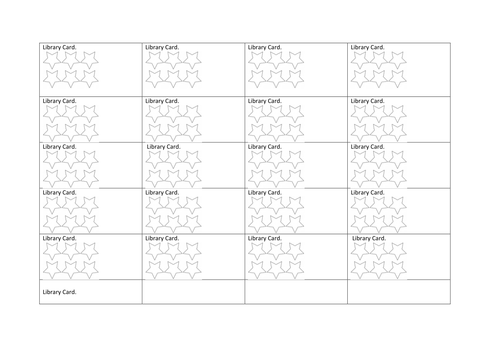 Library Card | Teaching Resources