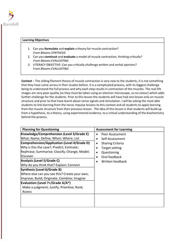 Muscle Contraction - AQA NEW Biology A-level spec | Teaching Resources