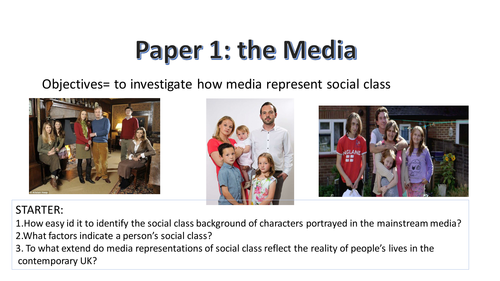 OCR A level SOCIOLOGY - THE MEDIA - media representations of different ...