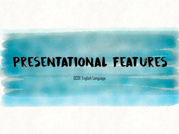 Presentational Features lesson | Teaching Resources