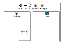 Who is in school today? - Visual poster for children with Autism ...