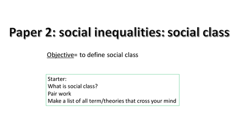 Ocr New A Level Sociology Understanding Social Inequalities Social