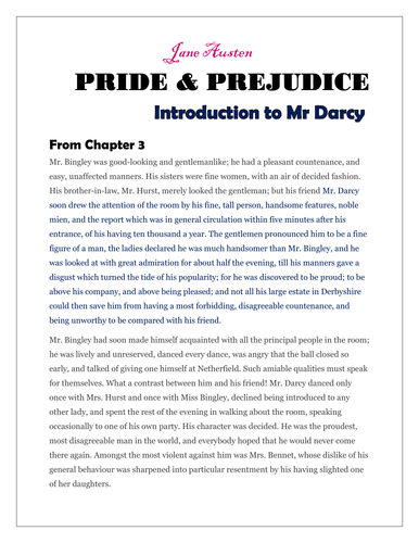 Pride and Prejudice Lesson Bundle! | Teaching Resources