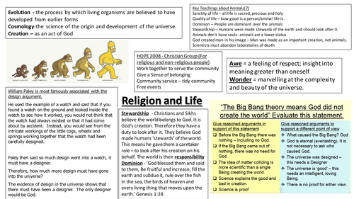 Religion and Life Lessons - Religious Studies Spec A | Teaching Resources