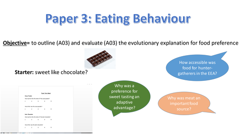 AQA A level Psychology( from 2015): paper 3: EATING BEHAVIOUR - FULL ...