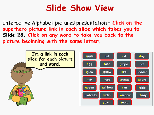 Alphabet: Presentations, Capital/lower case letters, Interactive ...
