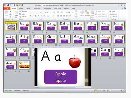 Alphabet: Presentations, Capital/lower case letters, Interactive ...