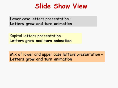 Alphabet: Presentations, Capital/lower case letters, Interactive ...