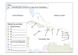 Locating St Lucia in the Caribbean - KS2 | Teaching Resources
