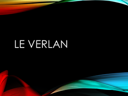 French Slang - Le Verlan | Teaching Resources