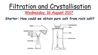 Separating Mixtures (Filtration and Crystallisation) | Teaching Resources