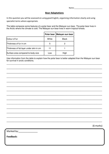 New AQA (9-1) GCSE Biology Ecology - Adaptations, Interdependence and ...
