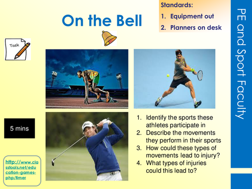 Reducing the risk of sports injuries LO3 lesson bundle | Teaching Resources