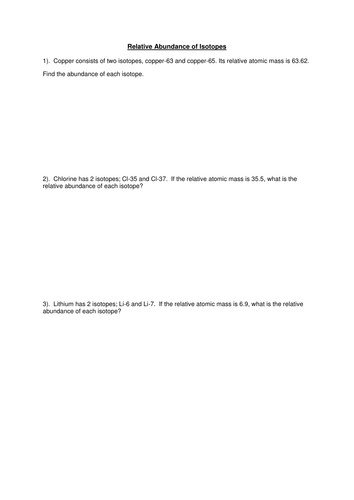 AQA AS level Unit 1 Section 1 Atomic structure (atom, electrons, mass ...