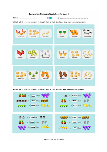 Ordering & Comparing Numbers - Year 1, Key stage 1 | Teaching Resources