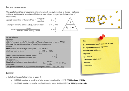 Particle model of matter GCSE SOW | Teaching Resources