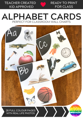 Alphabet Wall Charts with Real Life Photos | Teaching Resources