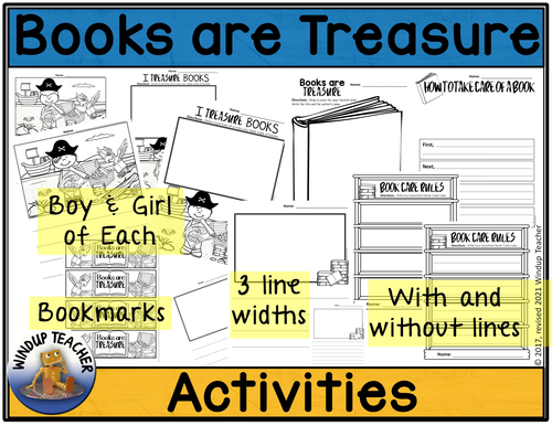 Books are Treasure Activity Sheet Book Care Activities | Teaching Resources