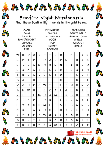 Bonfire Night Wordsearch | Teaching Resources