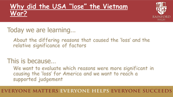 AQA 8145 Conflict and tension in Asia: Why did the US lose the Vietnam ...