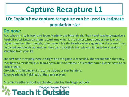 Capture Recapture Snail Investigation | Teaching Resources