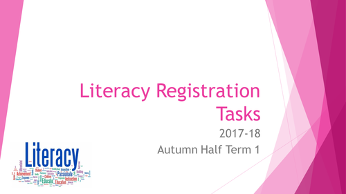 Literacy Activities - Teacher presentation and accompanying student ...