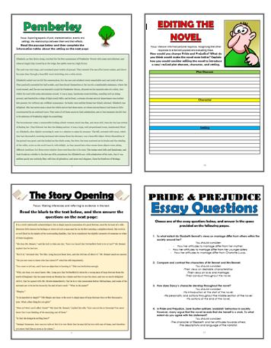 Pride and Prejudice Comprehension Activities Booklet! | Teaching Resources