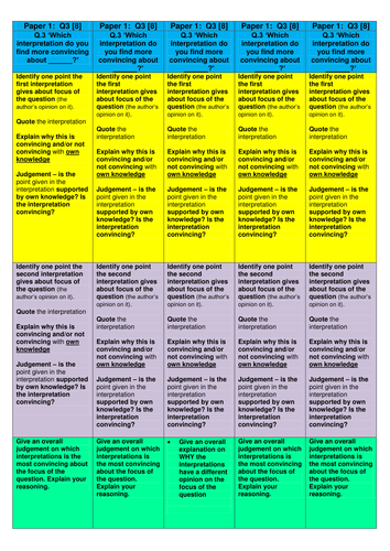 AQA History Paper 1 Full Guidance and Question Structure Strips ...
