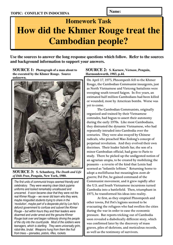 How did the Khmer Rouge treat the Cambodian people? | Teaching Resources