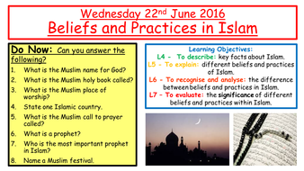 KS3 Islam Lesson - Beliefs and Practices | Teaching Resources
