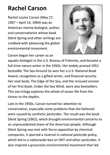 Rachel Carson Handout | Teaching Resources