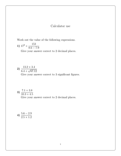 12 Gcse Igcse Math Worksheets With Detailed Solutions Teaching