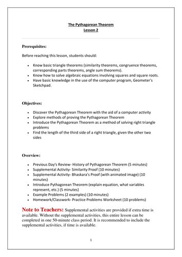 Pythagoras theorem | Teaching Resources