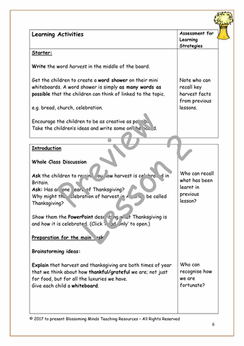 KS1 Harvest RE (2 lessons) | Teaching Resources