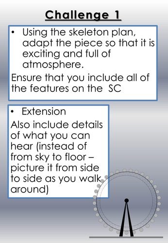 The London Eye Mystery - Lesson 3 - Use of senses to describe ...