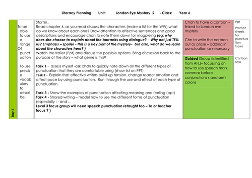 The London Eye Mystery - Lesson 5 - to be able to use advanced ...
