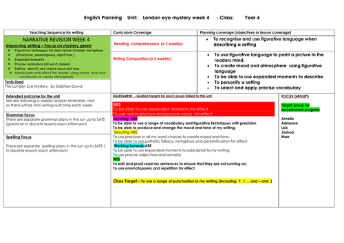 The London Eye Mystery - Lesson 13 - To understand and use figurative ...