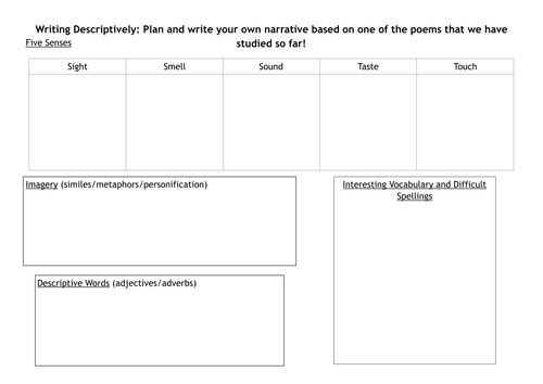 Monsters Poetry SOL - Homework | Teaching Resources