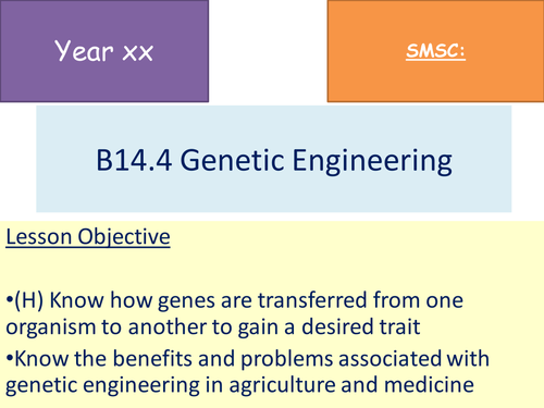 Genetic Engineering - AQA GCSE (4.6.2) (B14.4) | Teaching Resources