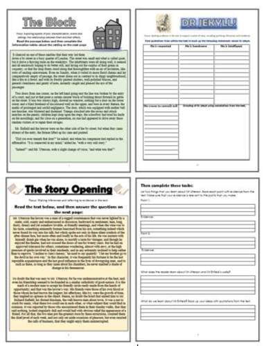 Dr Jekyll and Mr Hyde Comprehension Activities Booklet! | Teaching ...