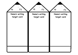 English writing target cards | Teaching Resources