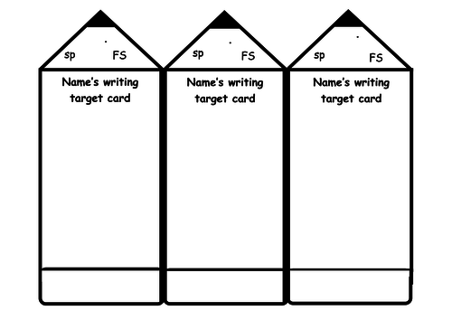 English writing target cards | Teaching Resources