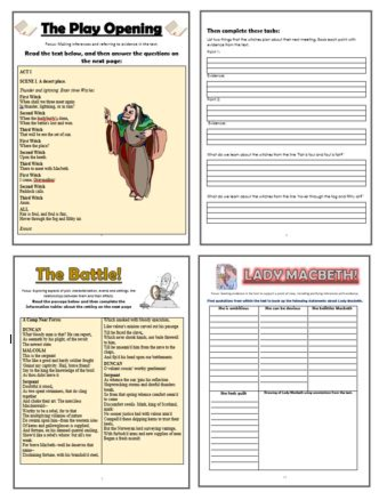 Macbeth Comprehension Activities Booklet! | Teaching Resources
