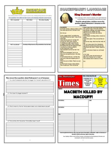 Macbeth Comprehension Activities Booklet! | Teaching Resources