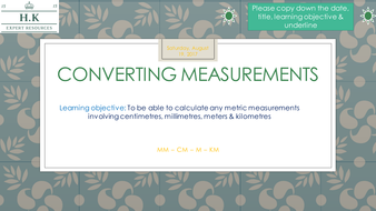 Converting Measurements - Year 5/6 - Includes answers - 4 Lessons ...
