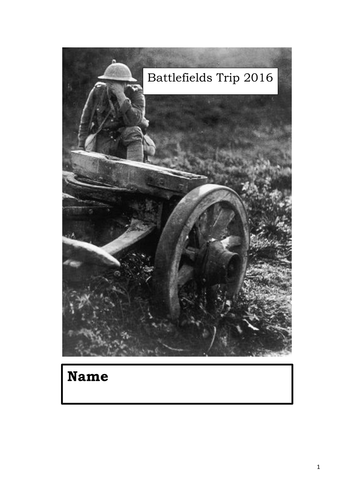 First World War Battlefields Booklet | Teaching Resources