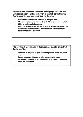 Lesson 11 - French Revolution and Napoleon | Teaching Resources