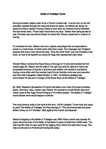 Lesson 15 - French Revolution and Napoleon - Battle of Trafalgar ...